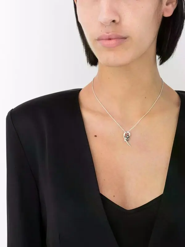 SHAUN LEANE Hook Black Pearl Pendant