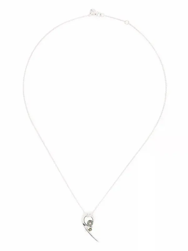 SHAUN LEANE Hook Black Pearl Pendant