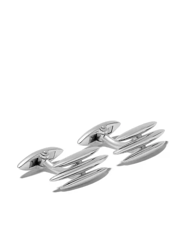 SHAUN LEANE Arc Triple Cufflinks - Silver