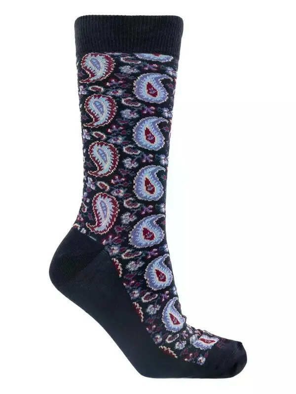 Etro Paisley Patterned Socks - Blue