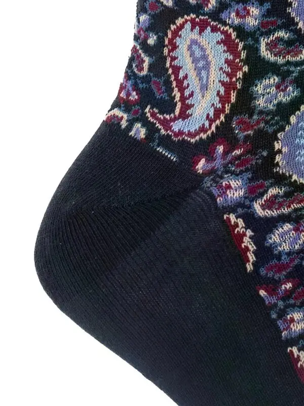 Etro Paisley Patterned Socks - Blue