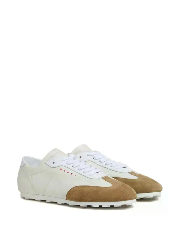 Marni Softy Soccer Suede-panelled Sneakers