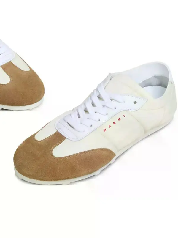 Marni Softy Soccer Suede-panelled Sneakers
