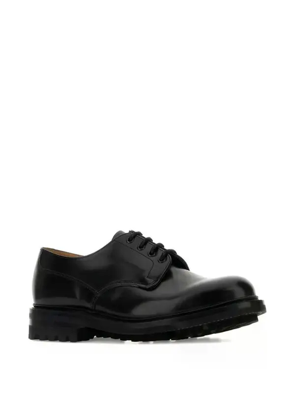 Church's Polished Leather Lace-up Shoes - Black