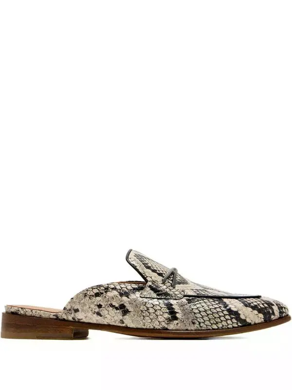 Magnanni Snake-embossed Slip-on Mules