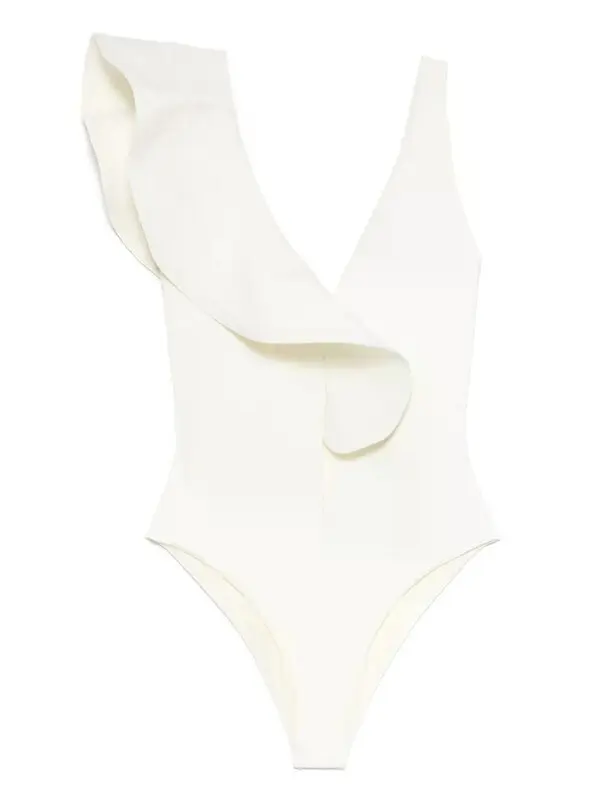 Johanna Ortiz Ruffle-detailing Swimsuit - Neutrals