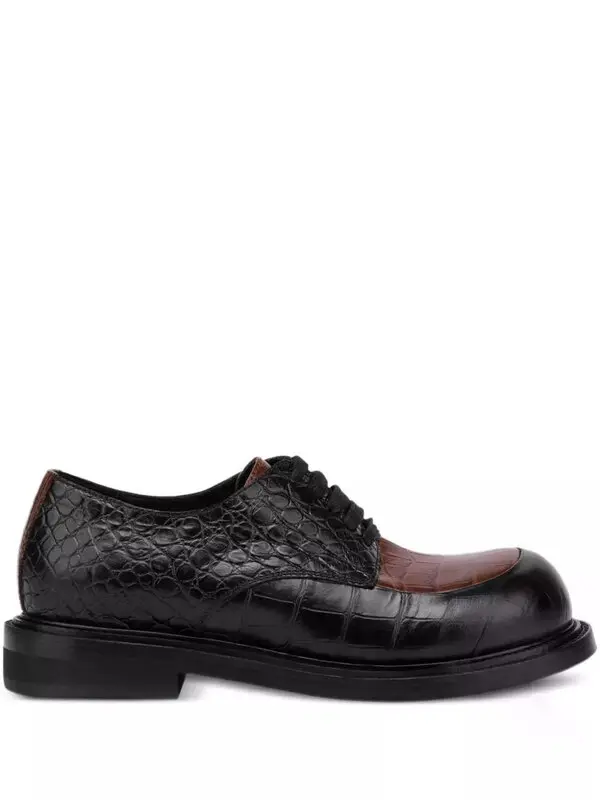 Moschino Crocodile-embossed Derby Shoes