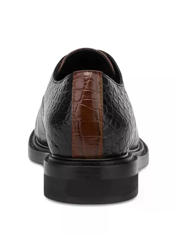 Moschino Crocodile-embossed Derby Shoes