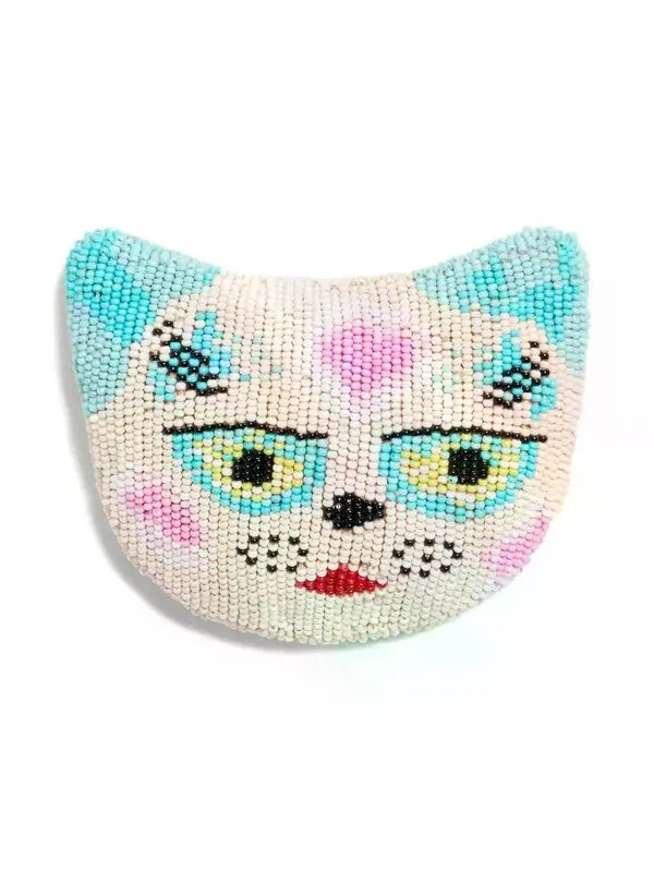 Valentino Garavani Le Chat De La Maison Beaded Brooch - Pink