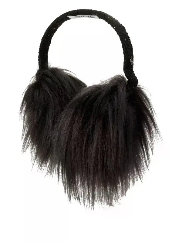 MAISON MICHEL Morgana Faux-fur Earmuffs - Black