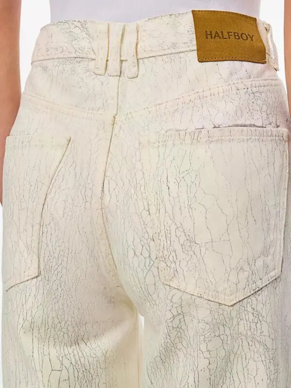 HALFBOY Cracked-effect Jeans