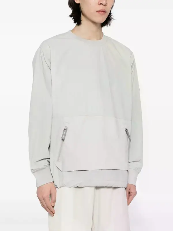 SPOONYARD Zip-pocket Crew-neck Sweatshirt - Grey