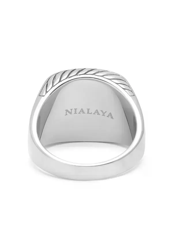 NIALAYA JEWELRY Onyx Signet Ring