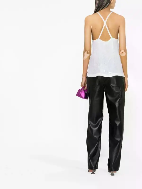 P.a.r.o.s.h Gem Sequin Halterneck Top