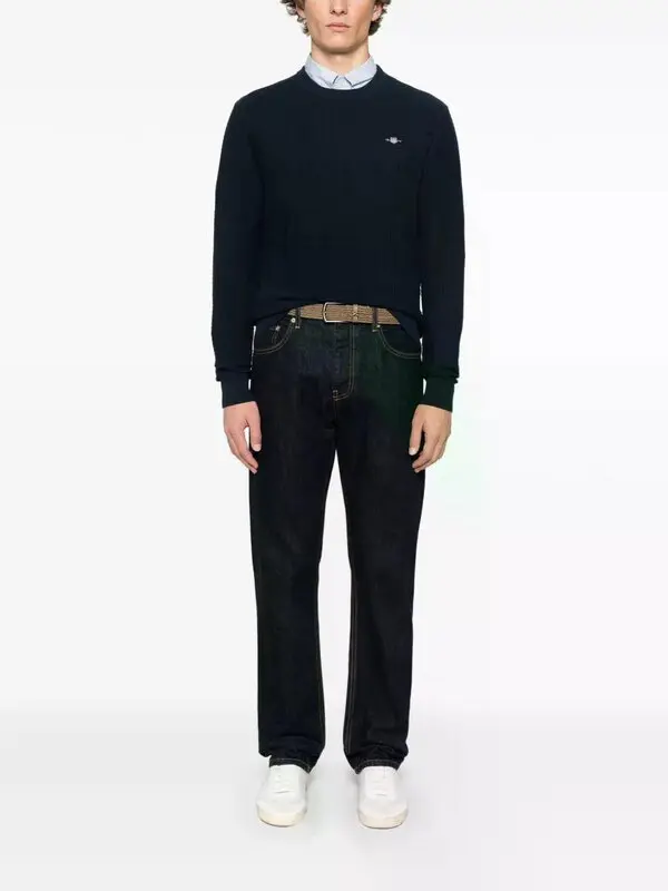Gant Waffle-knit Sweater - Blue