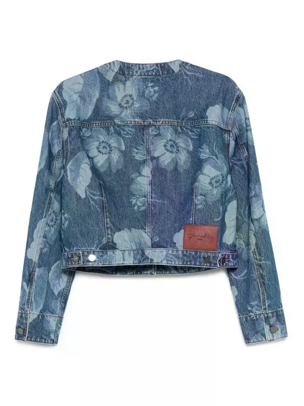 Fendi Printed Denim Cropped Jacket