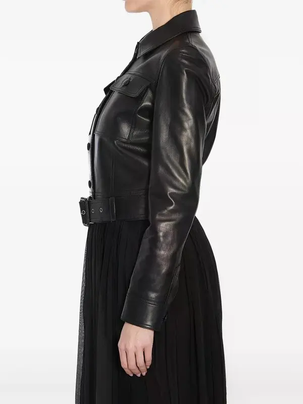Saint Laurent Cropped Leather Jacket