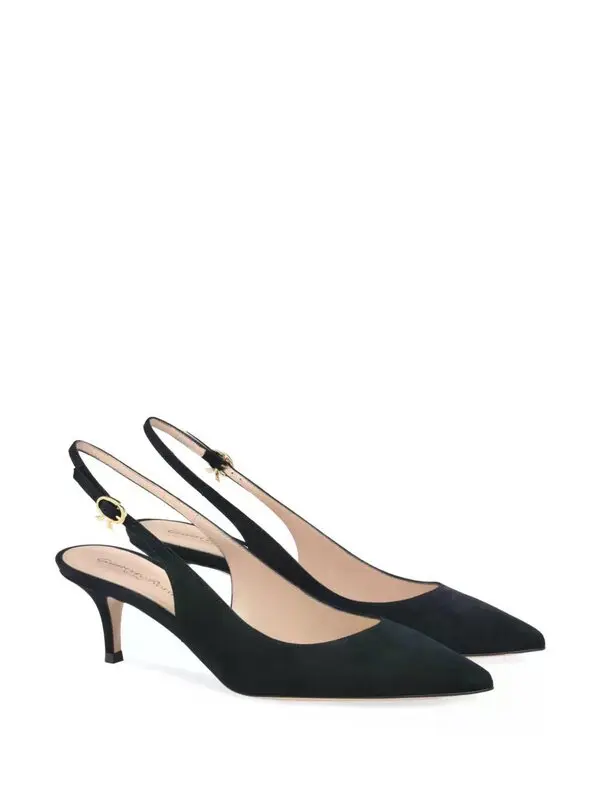 GIANVITO ROSSI Ribbon Sling 55mm Pumps - Blue
