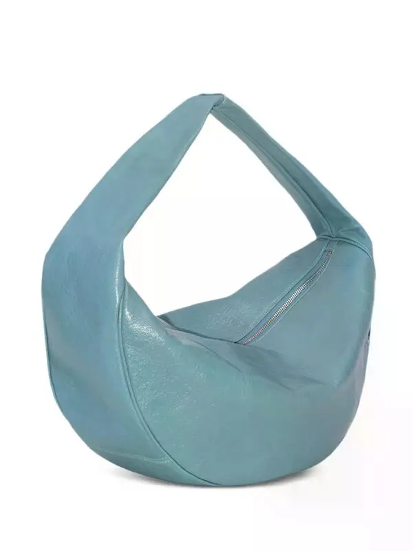 By Far Maxi Cush Leather Shoulder Bag - Blue