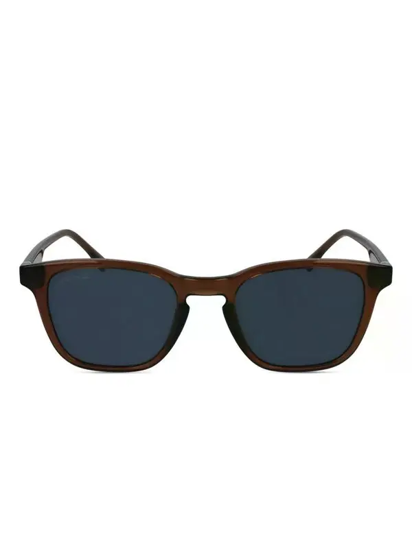 Lacoste Logo-print Sunglasses With Protective Case - Brown