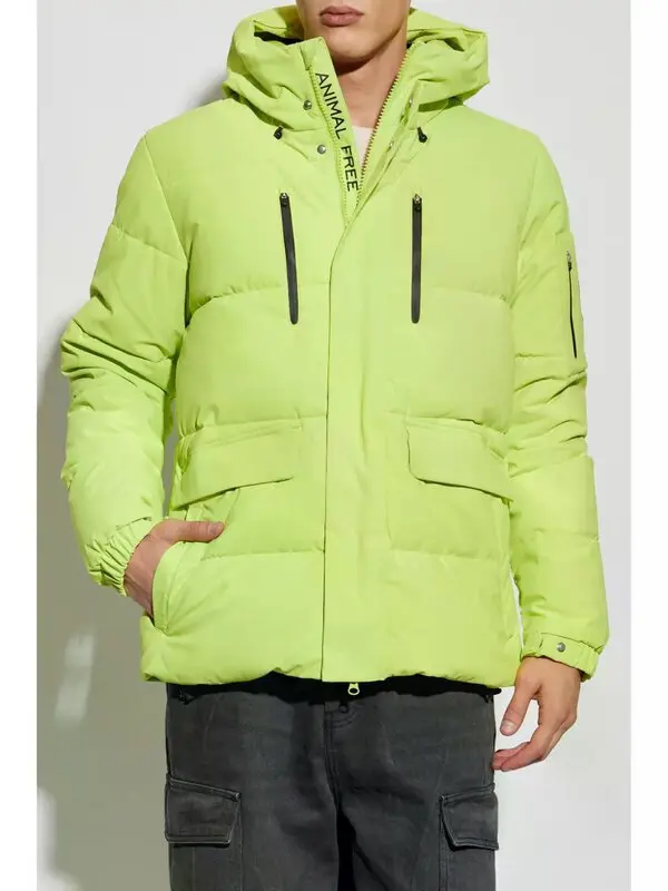 SAVE THE DUCK Hooded Padded Jacket - Yellow