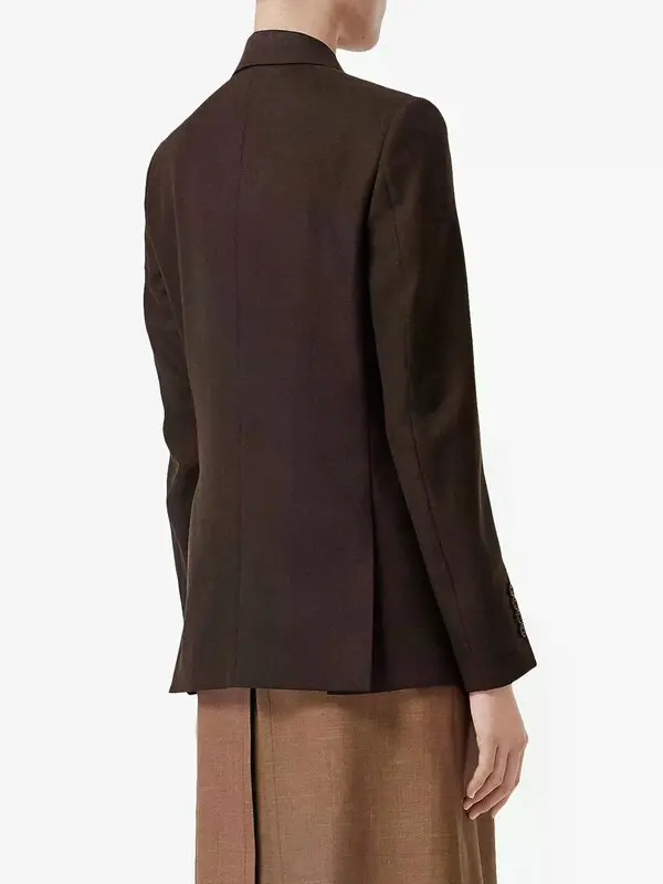 Burberry Silk Scarf Detail Wool Tailored Jacket