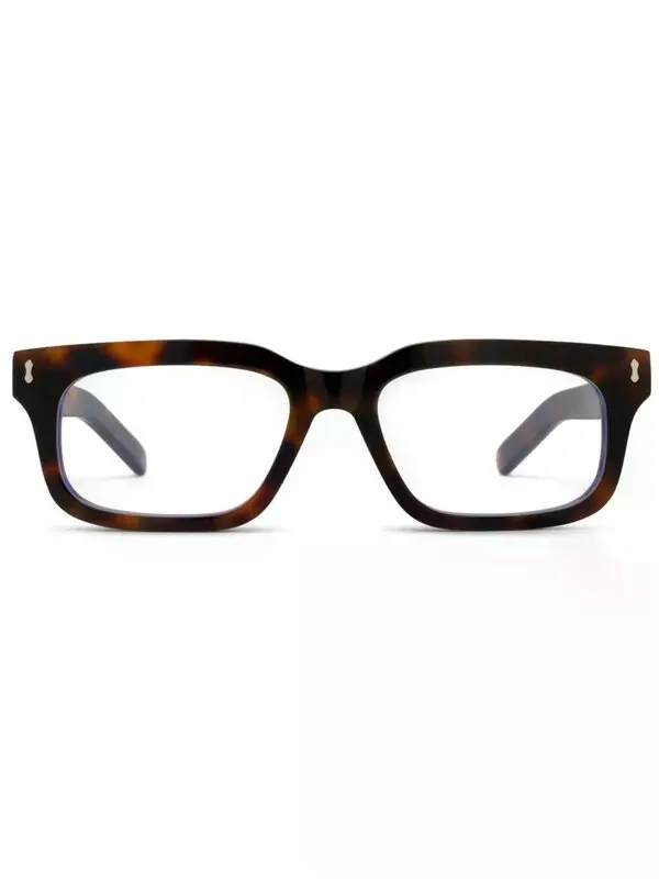 Gucci Acetate Rectangle Sunglasses With Clip-on Lenses - Brown