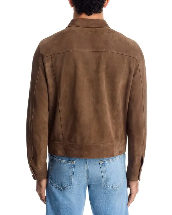 FRAME Suede Trucker Jacket - Mocha