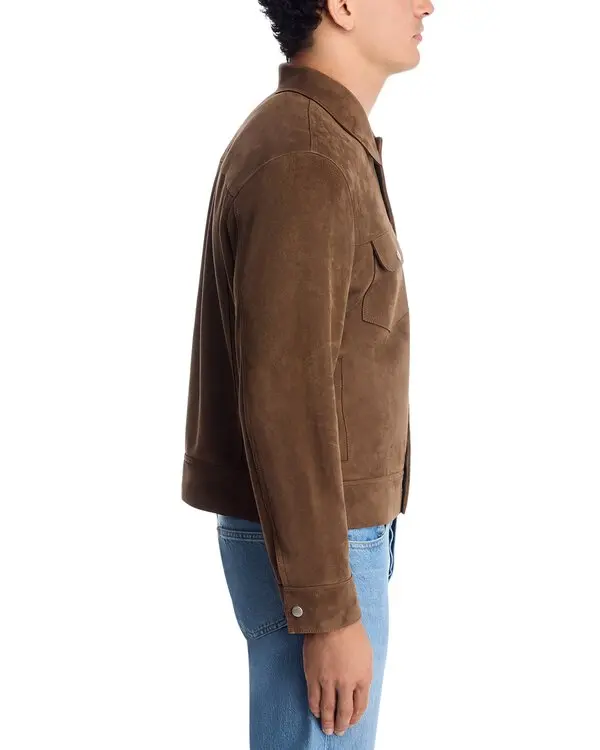 FRAME Suede Trucker Jacket - Mocha