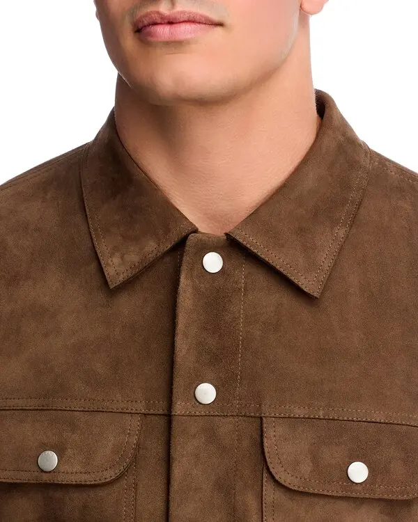 FRAME Suede Trucker Jacket - Mocha