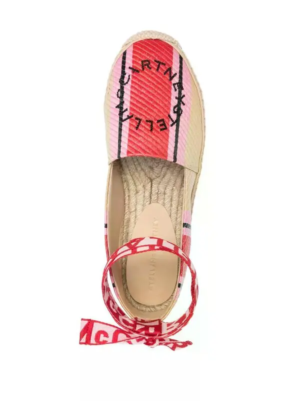 Stella McCartney Embroidered-logo Flat Espadrilles