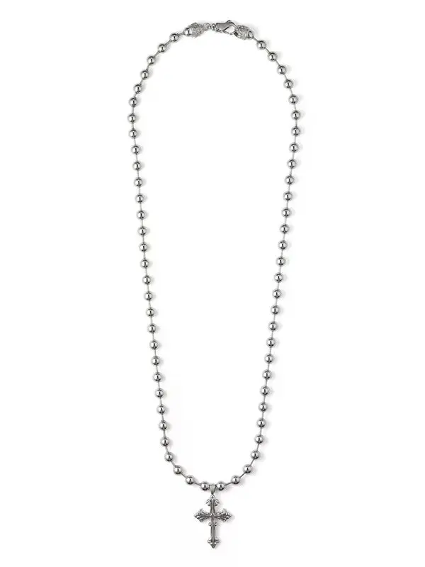 Emanuele Bicocchi Cross Pendant Necklace - Silver