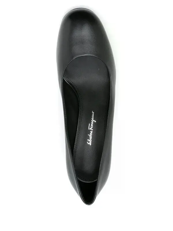 FERRAGAMO Farrah Leather Pumps - Black