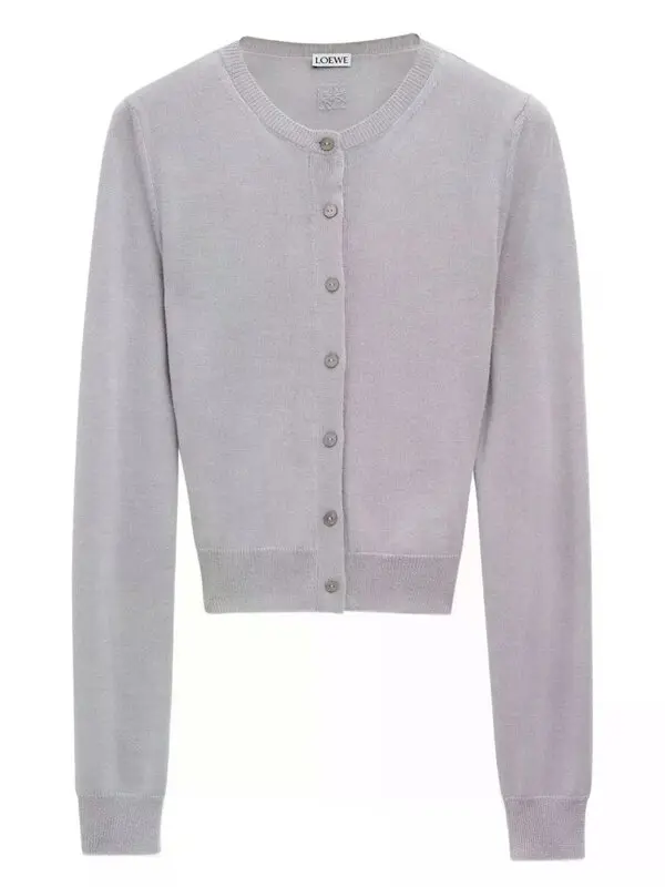 Loewe Fine-knit Cardigan - Grey