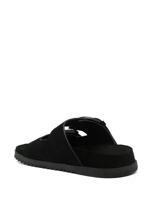 JAMES PERSE Suede Buckle Slides