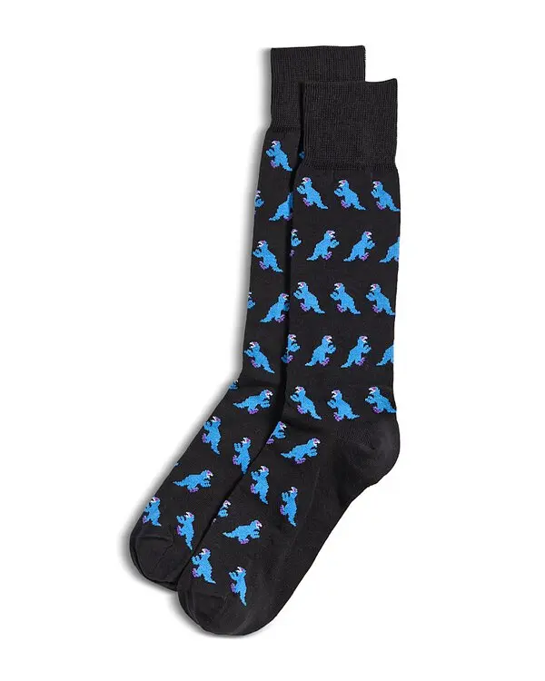 Paul Smith Dinosaur Crew Socks - Black
