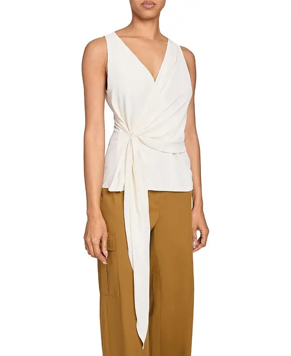 Santorelli Danna Sleeveless Wrap Top