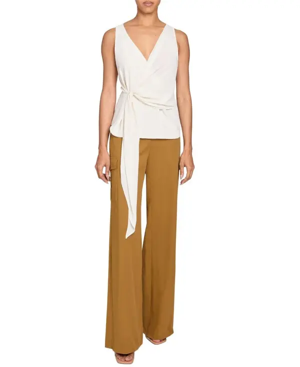Santorelli Danna Sleeveless Wrap Top
