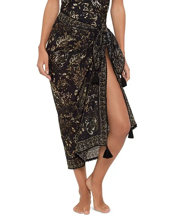 Magicsuit Balinese Pareo Swim Cover-up - Black/multi