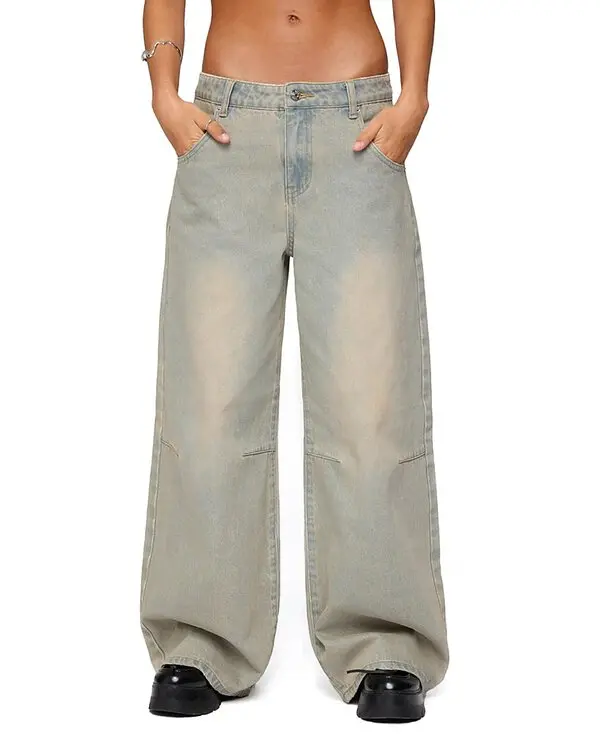 EDIKTED Santi Low Rise Wide Leg Jeans