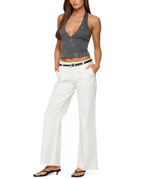 EDIKTED Sakura Grommet Halter Top