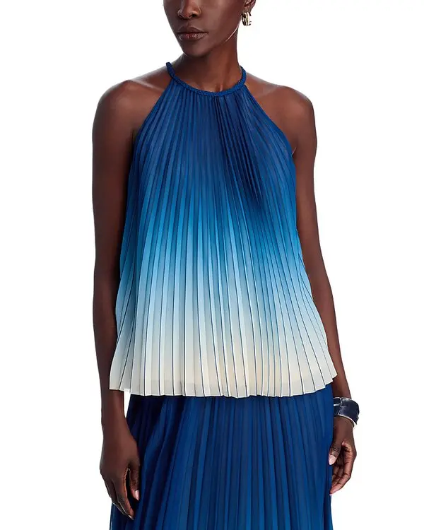 UNGARO Raegan Pleated Top