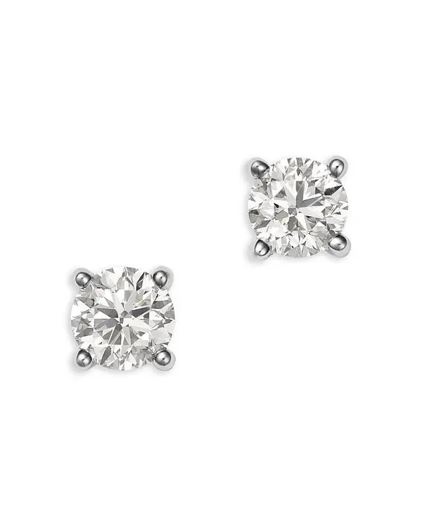 Bloomingdale'S Diamond Solitaire Stud Earrings 1.0 Tcw - White