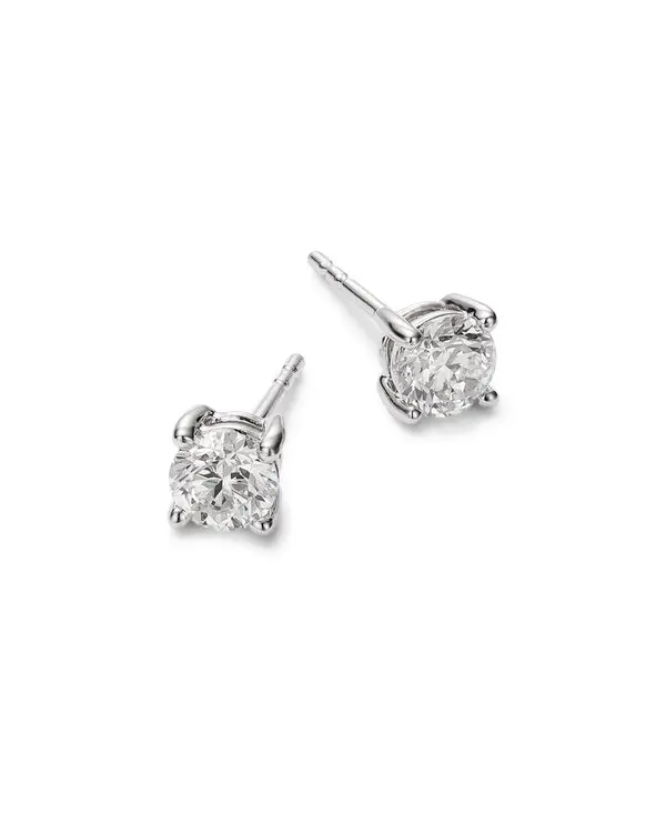 Bloomingdale'S Diamond Solitaire Stud Earrings 1.0 Tcw