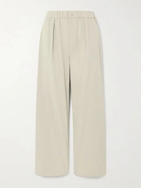 Varley Kayson Pleated Wide-leg Pants - Green