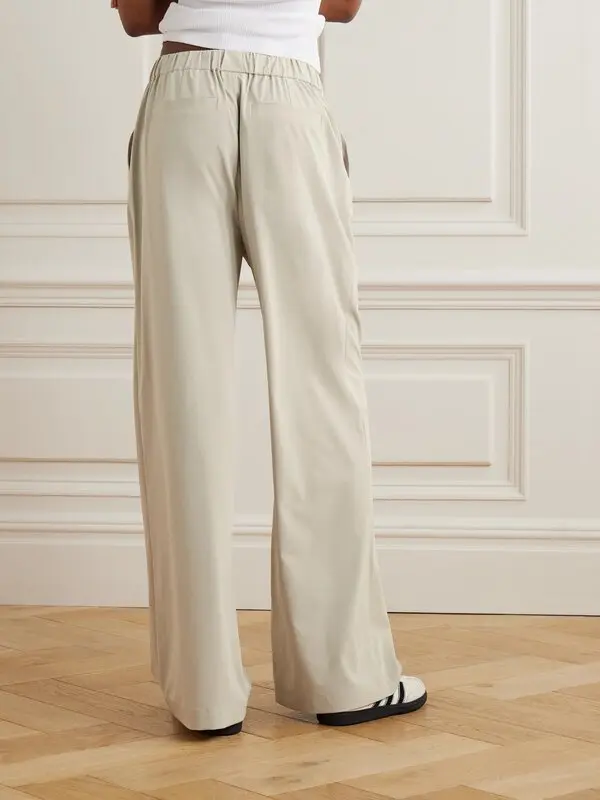 Varley Kayson Pleated Wide-leg Pants - Green