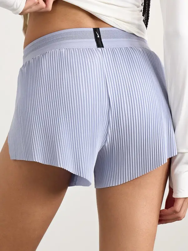 Nike Aeroswift Printed Plissé Dri-fit Adv Shorts - Blue