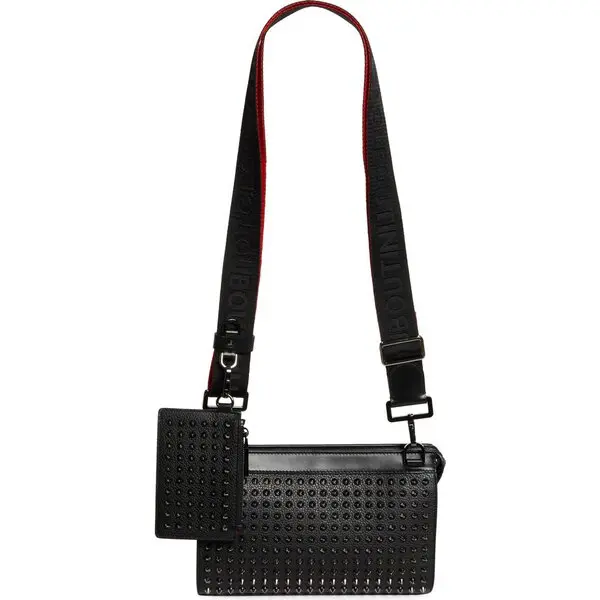 CHRISTIAN LOUBOUTIN Empire Leather Crossbody Bag - Black/ Gun Metal