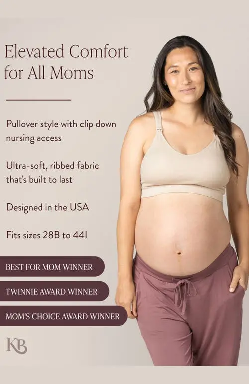 KINDRED BRAVELY Mia Maternity & Nursing Lounge Bra- Fits Sizes 30b-44d - Stone