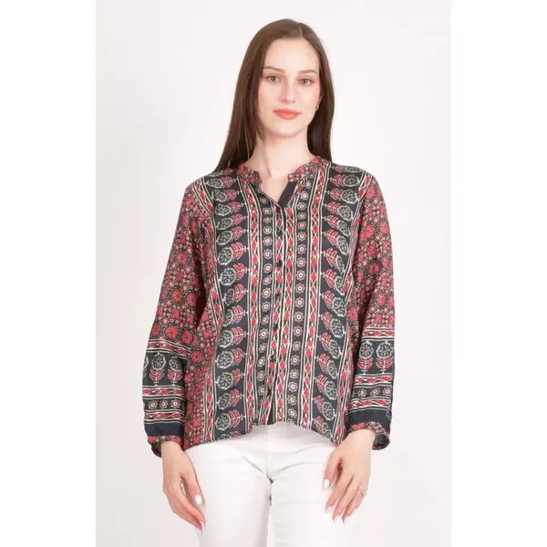 RAAS Ayla Muslin Silk Button-up Top